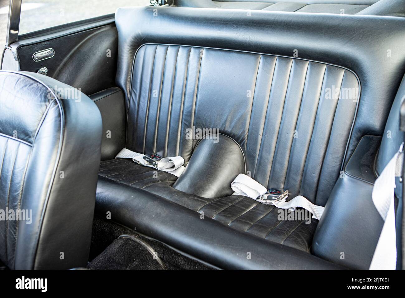 1965 Aston Martin DB5 interior rear seating Stock Photo - Alamy