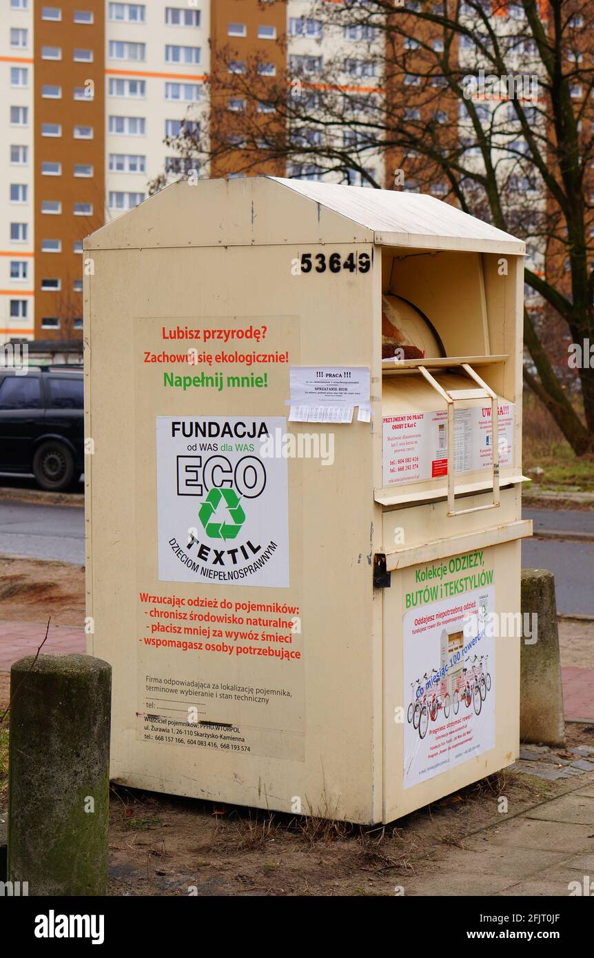 Old clothes collection container hi-res stock photography and images ...