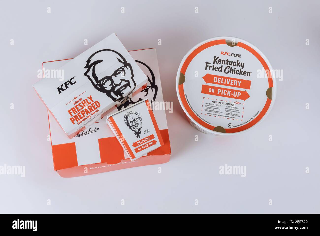 KFC Fried Chicken set at fast food restaurant Kentucky Fried Chicken ...