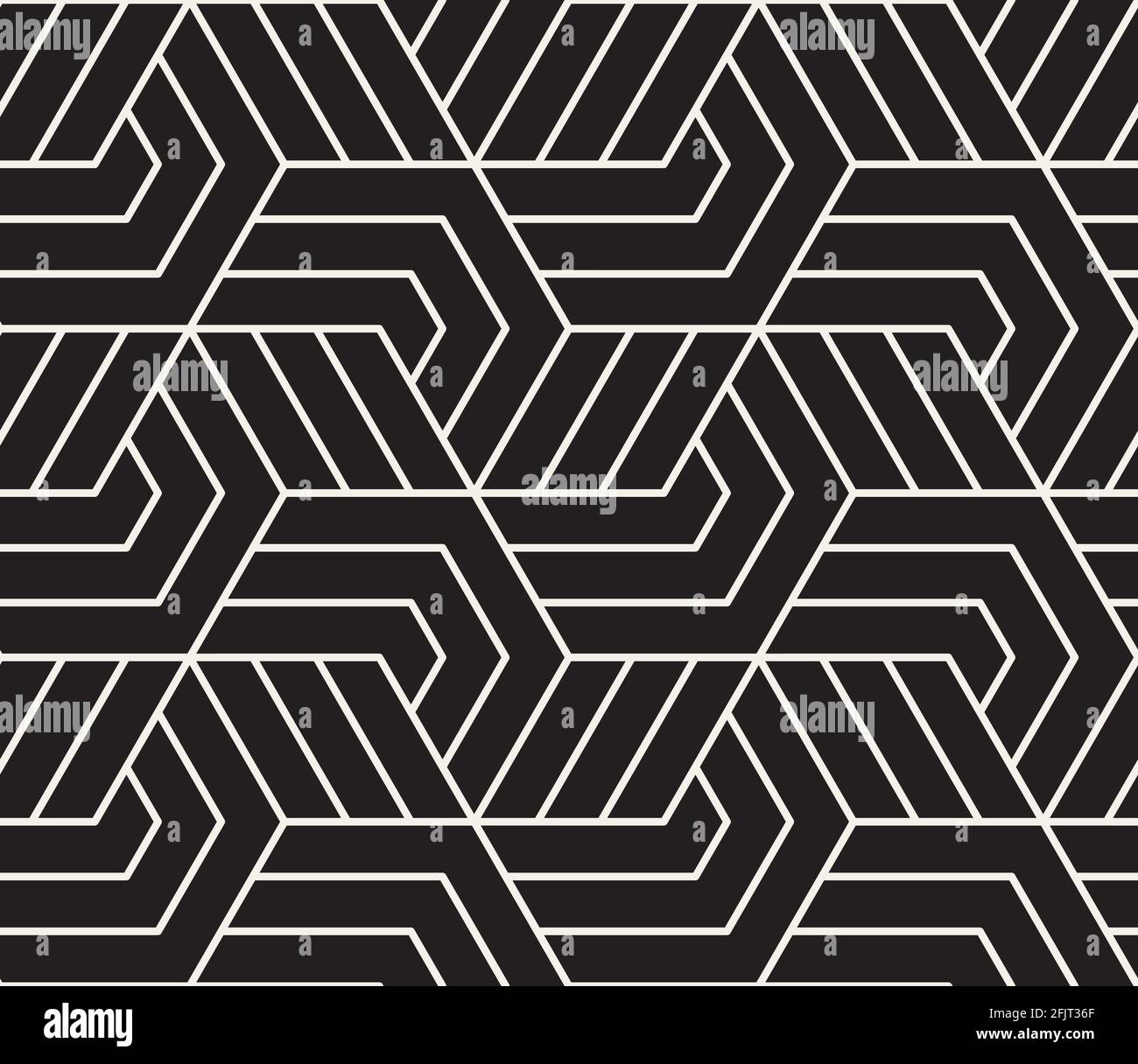 Vector Seamless Pattern Repeating Abstract Background Black And White Geometric Lattice Design