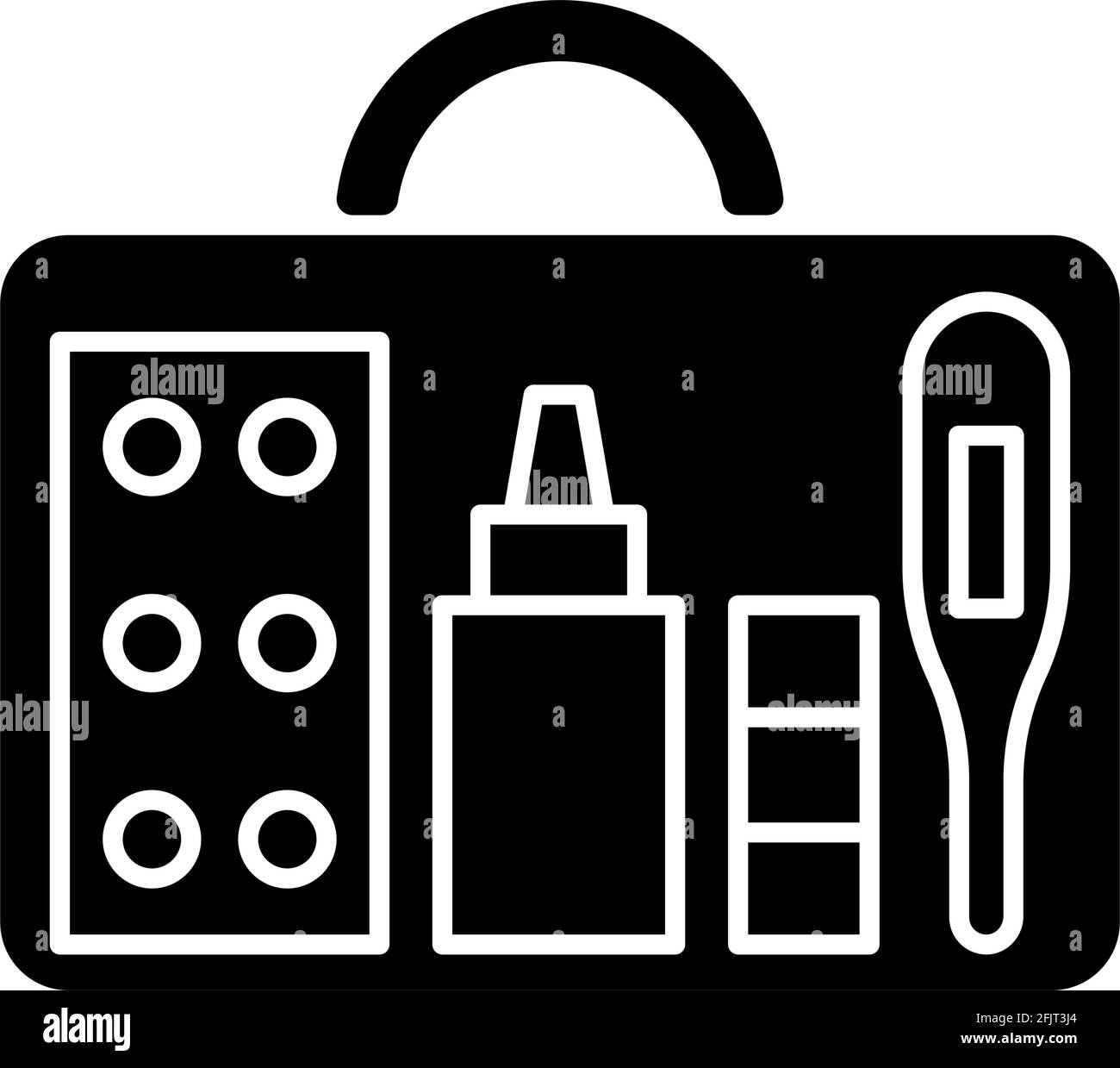 Emergency kit icon black Black and White Stock Photos & Images - Alamy