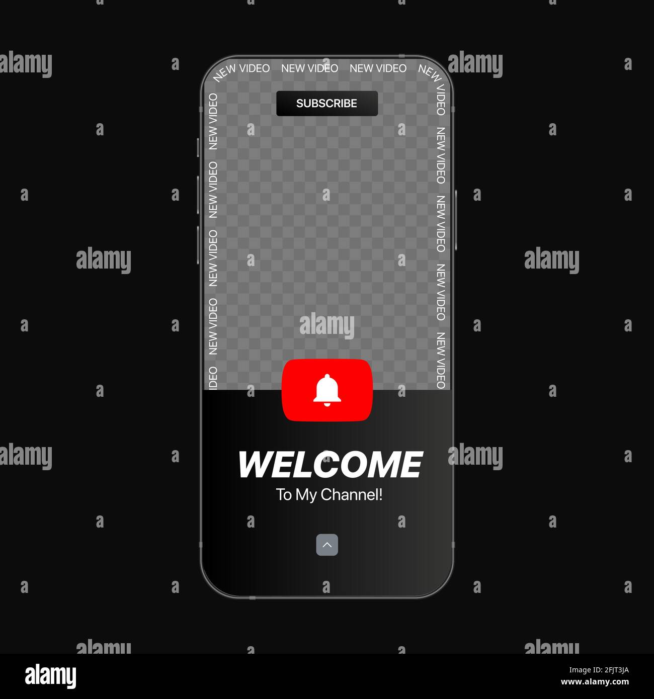 Social Media Promotion Stories Interface. Notification Button. Channel ...