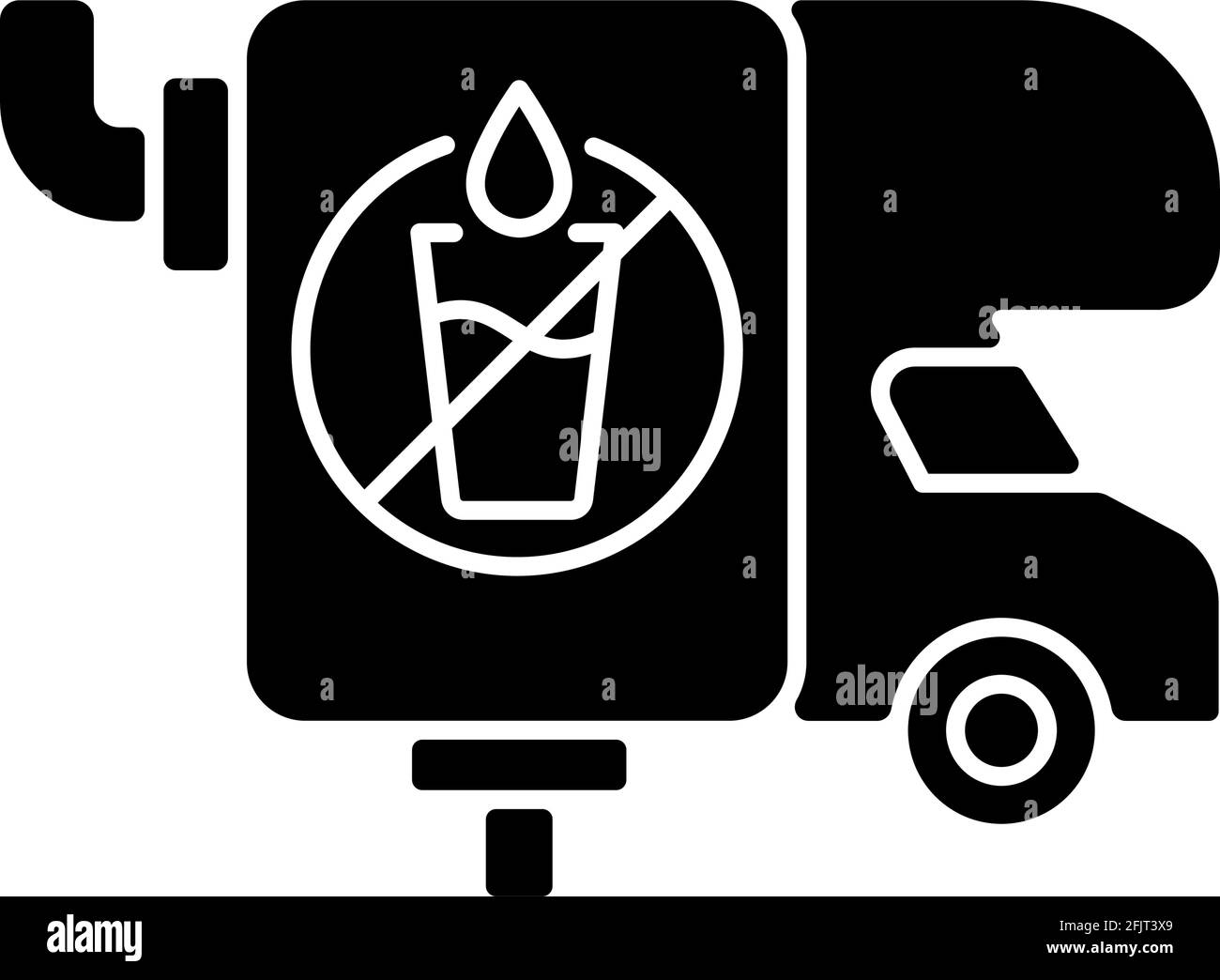 RV wastewater tanks black glyph icon Stock Vector Image & Art - Alamy