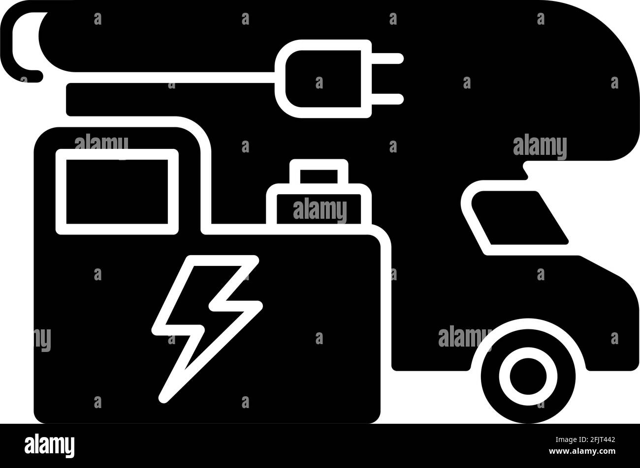 RV power generators black glyph icon Stock Vector Image & Art - Alamy
