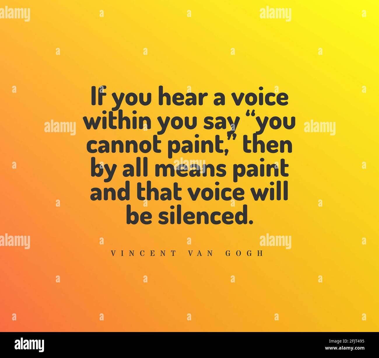 Motivational quote on a gradient yellow background Stock Photo - Alamy