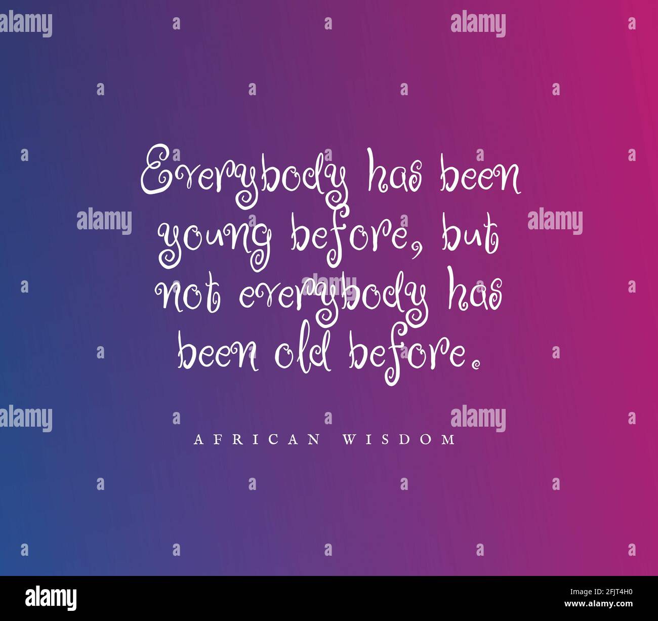 Inspirational quote on a gradient purple background Stock Photo - Alamy