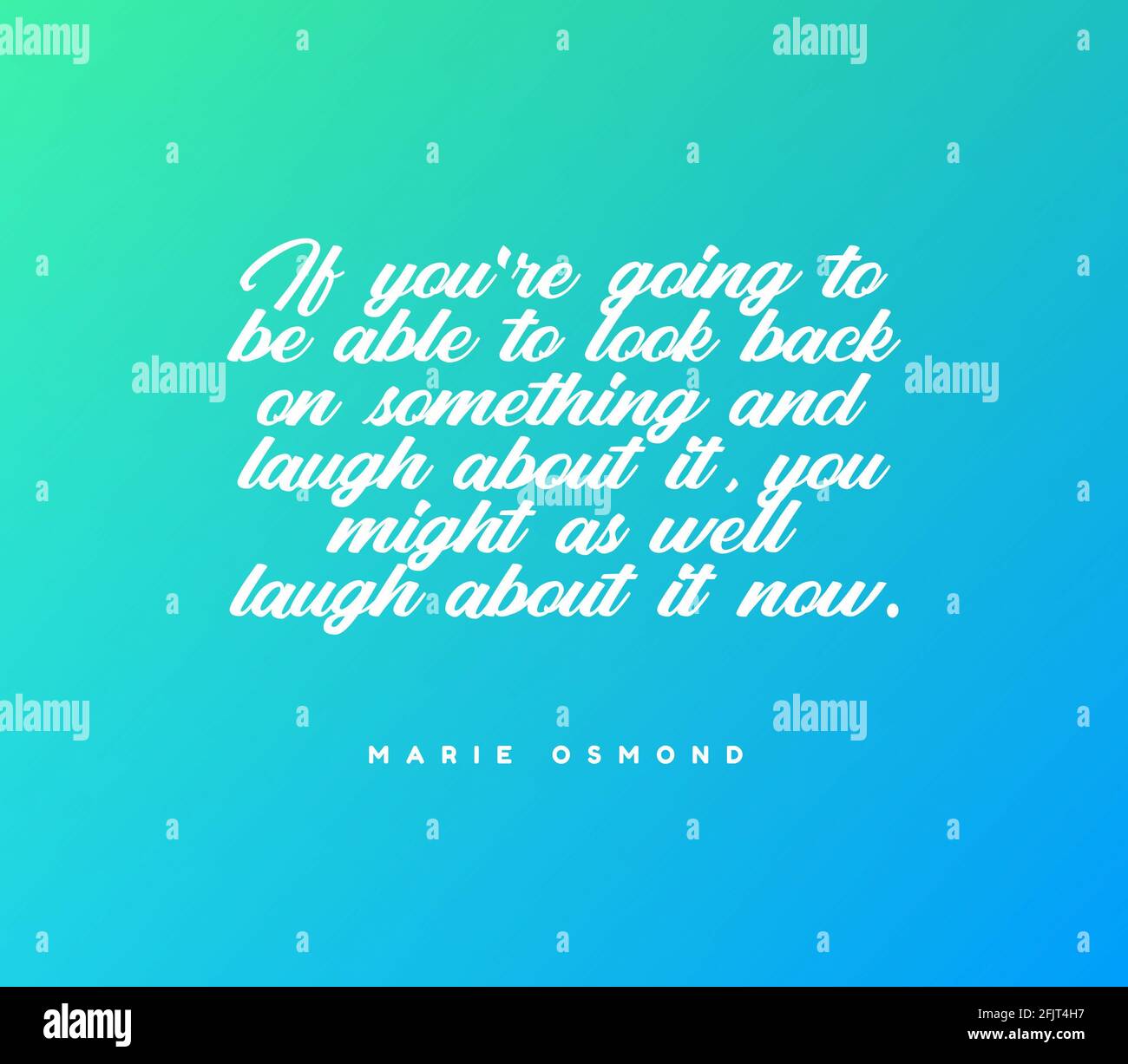 Inspirational quote on a gradient blue background Stock Photo - Alamy