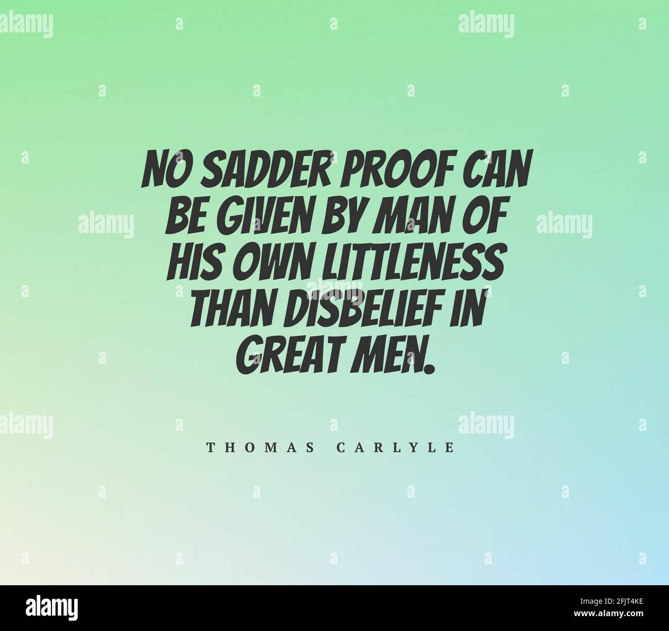Inspirational quote on a gradient green background Stock Photo - Alamy