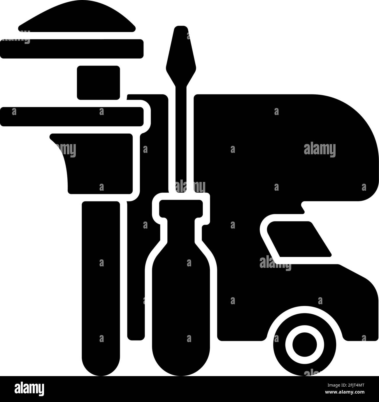 RV maintenance black glyph icon Stock Vector Image & Art - Alamy
