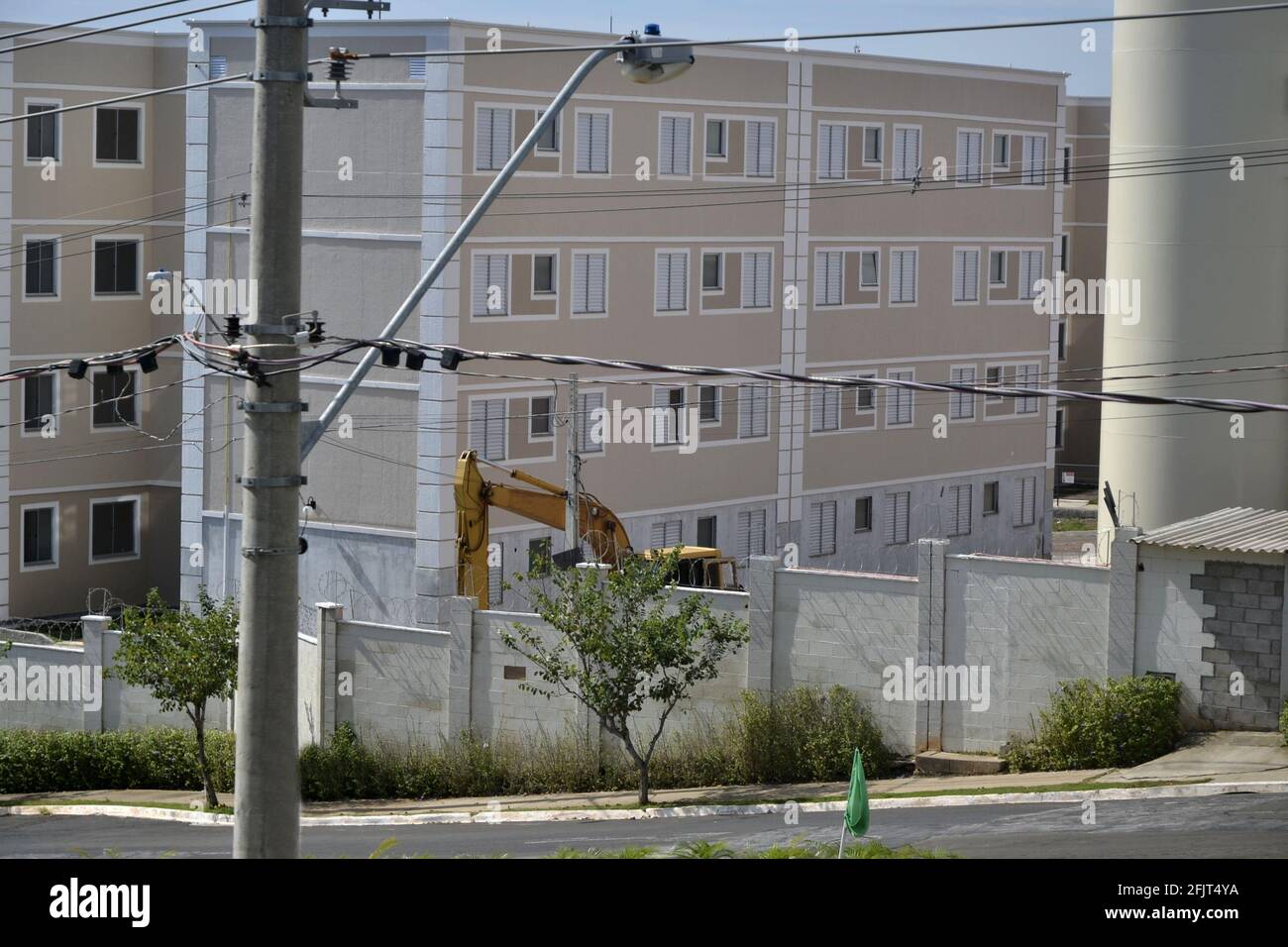 Construction of apartment blocks for low-income population in the final ...