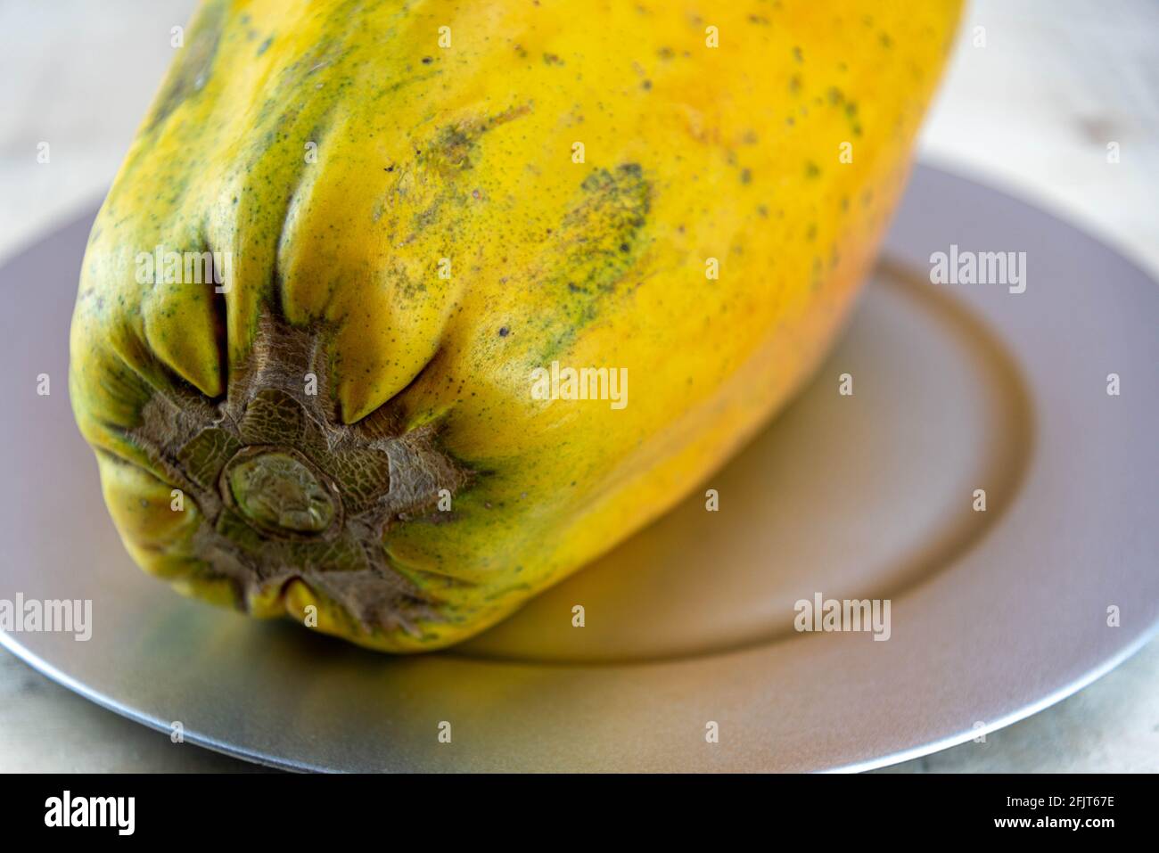 Formosa variety papaya fruit on wooden background. Papaya Formosa ...