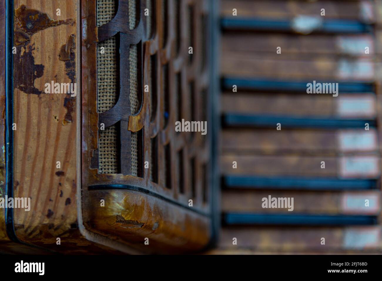 Old and small 120 bass accordion for students. Musical instrument ...