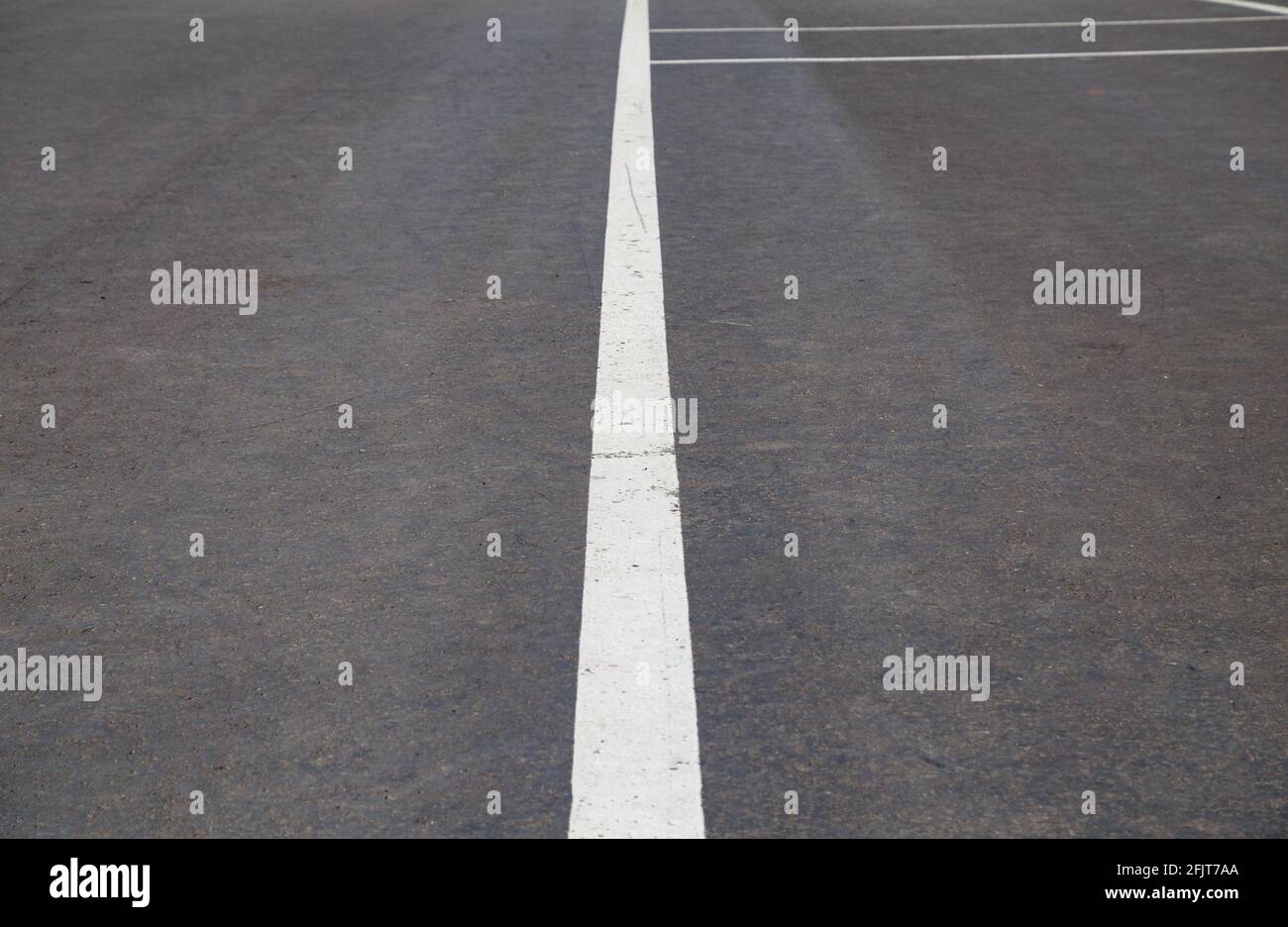 Image of road markings on gray asphalt Stock Photo - Alamy