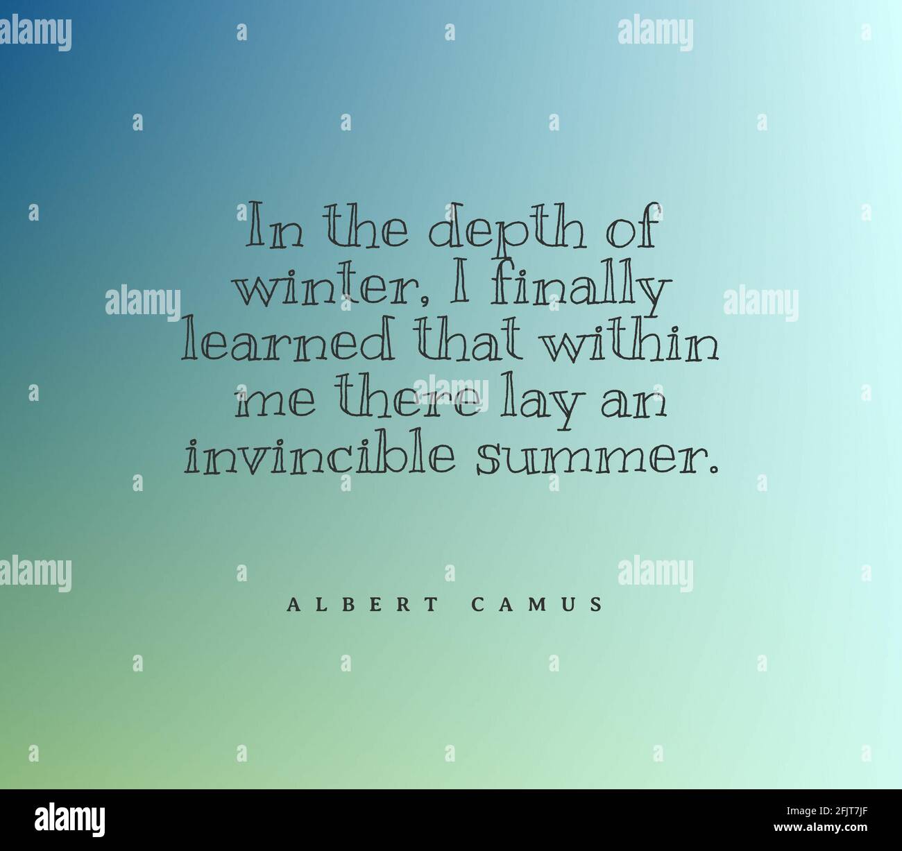 Motivational quote on a gradient green background Stock Photo - Alamy