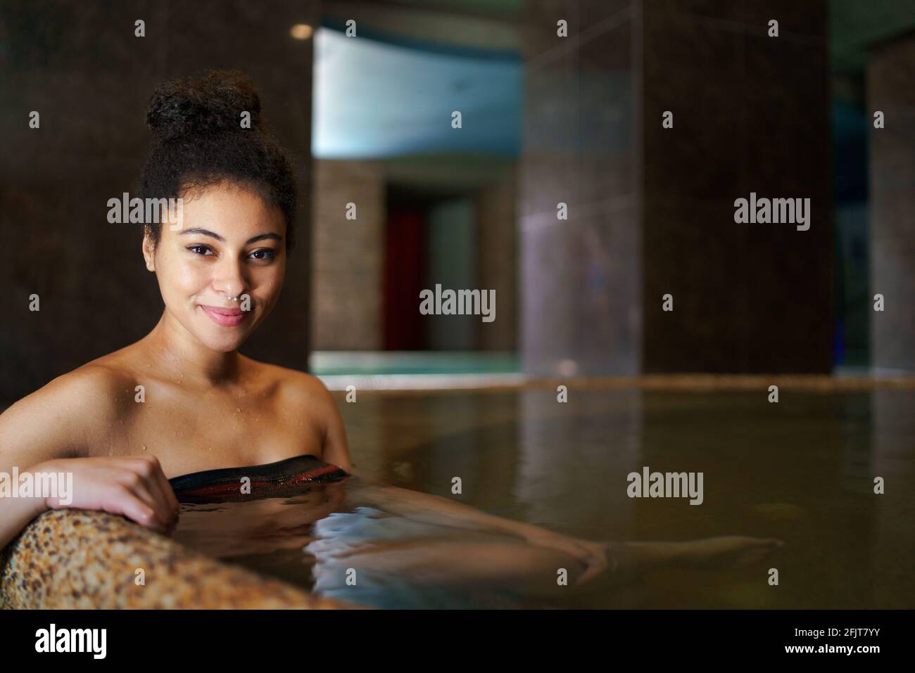 Thermal spring woman hi-res stock photography and images - Alamy