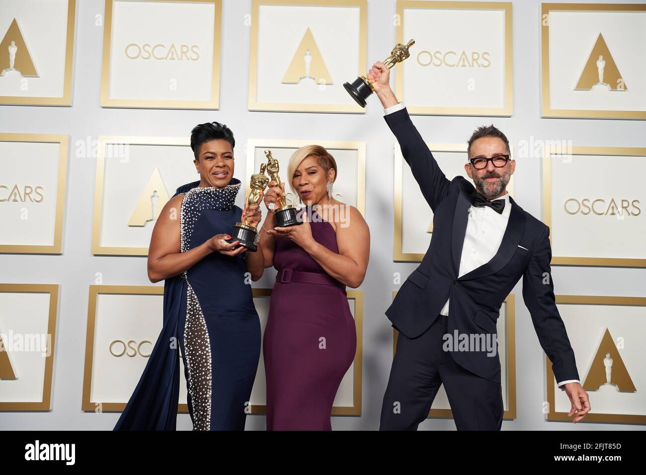 Los Angeles, USA. 25th Apr, 2021. Mia Neal, Jamika Wilson and Sergio ...