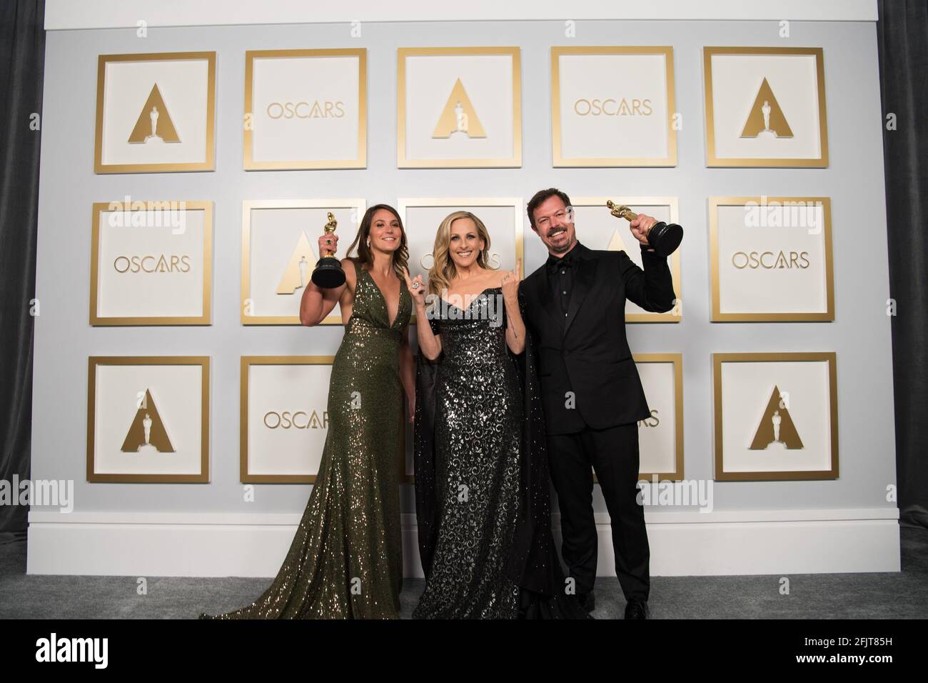 Los Angeles, USA. 25th Apr, 2021. James Reed, Marlee Matlin (center ...