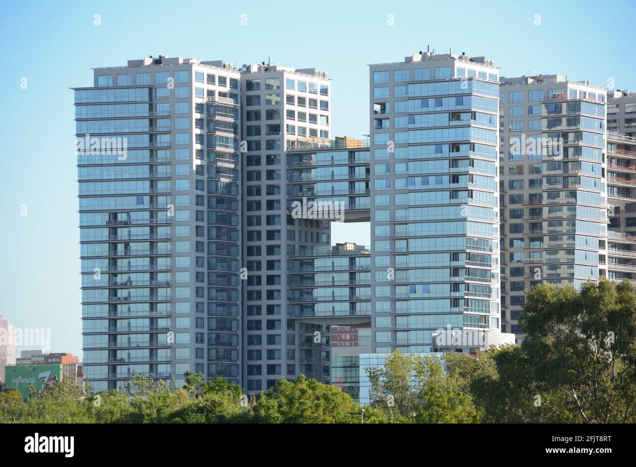 monoblocks buildings of the city of buenos aires near parks in the city ...
