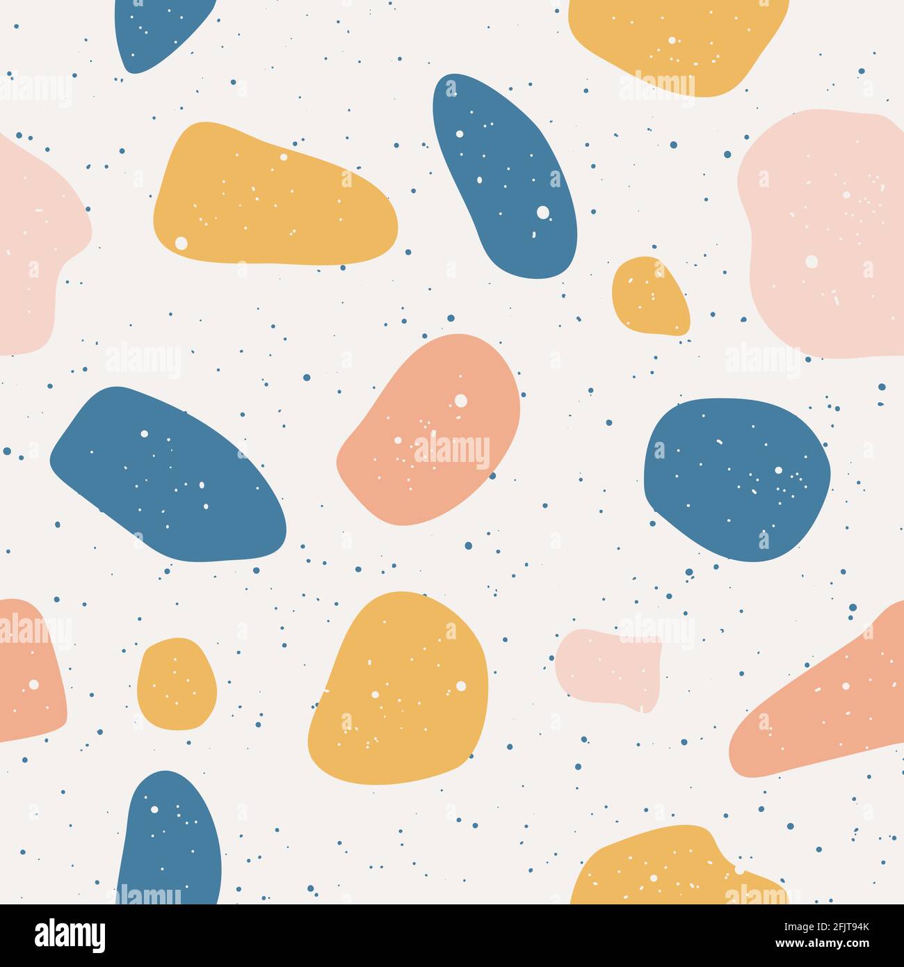 Terrazzo flooring vector seamless pattern. Classic venetian terrazzo ...