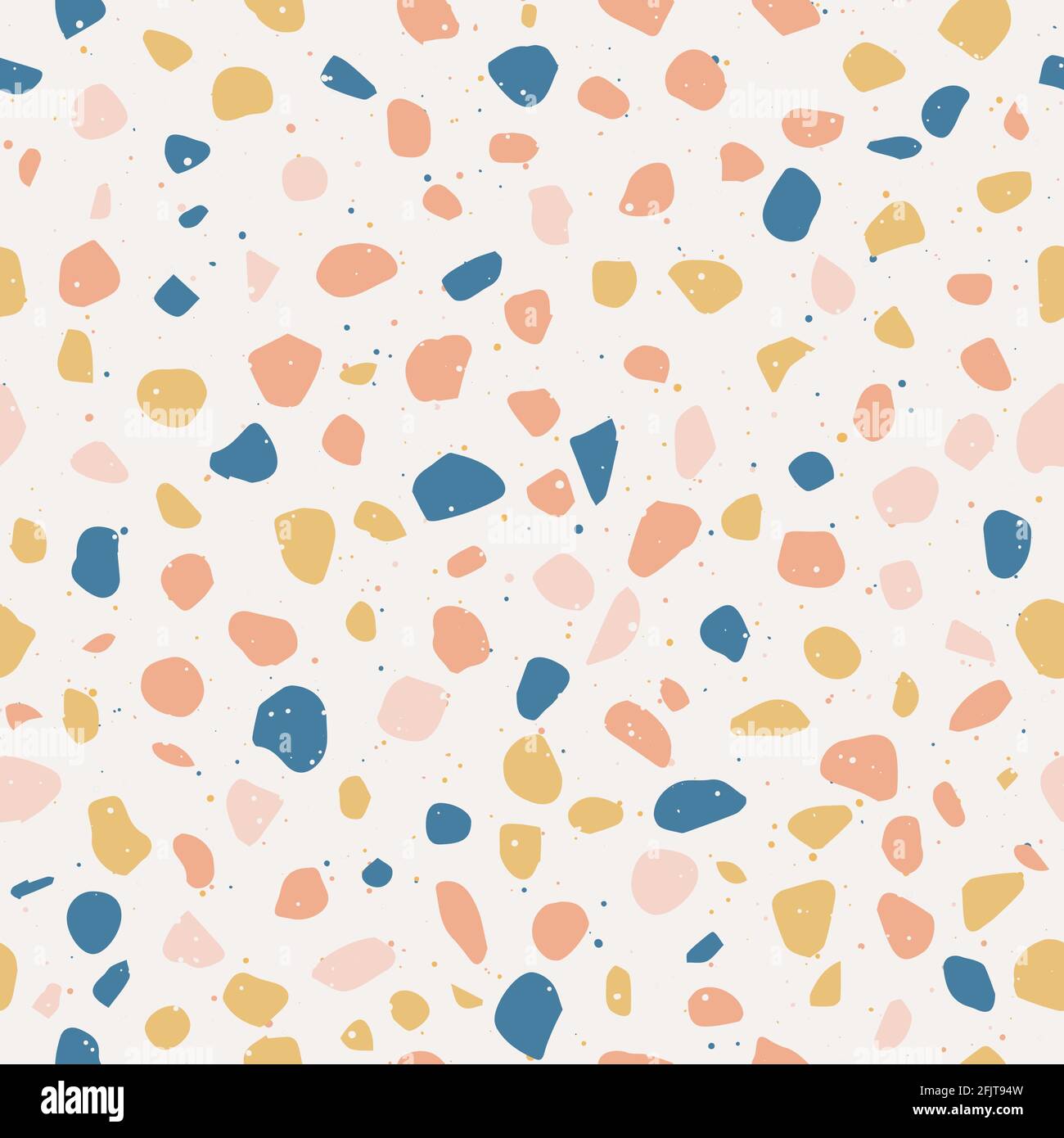 Terrazzo flooring vector seamless pattern. Classic venetian terrazzo ...