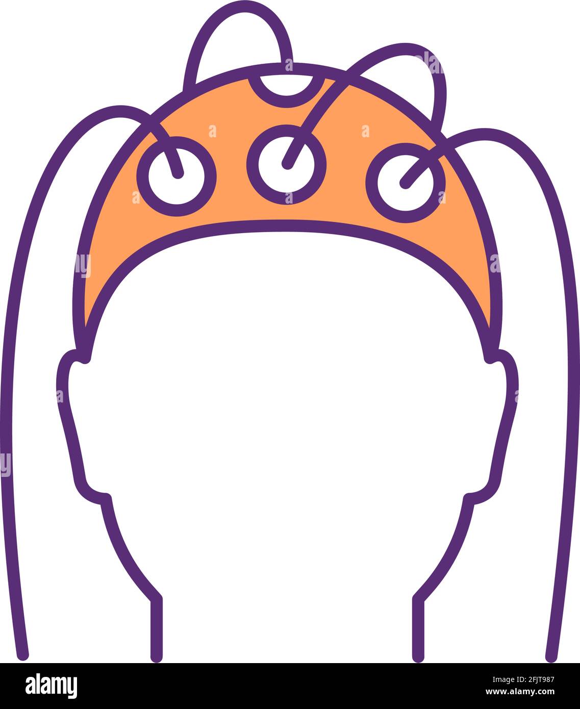 Abnormalities detection in brain waves RGB color icon Stock Vector ...