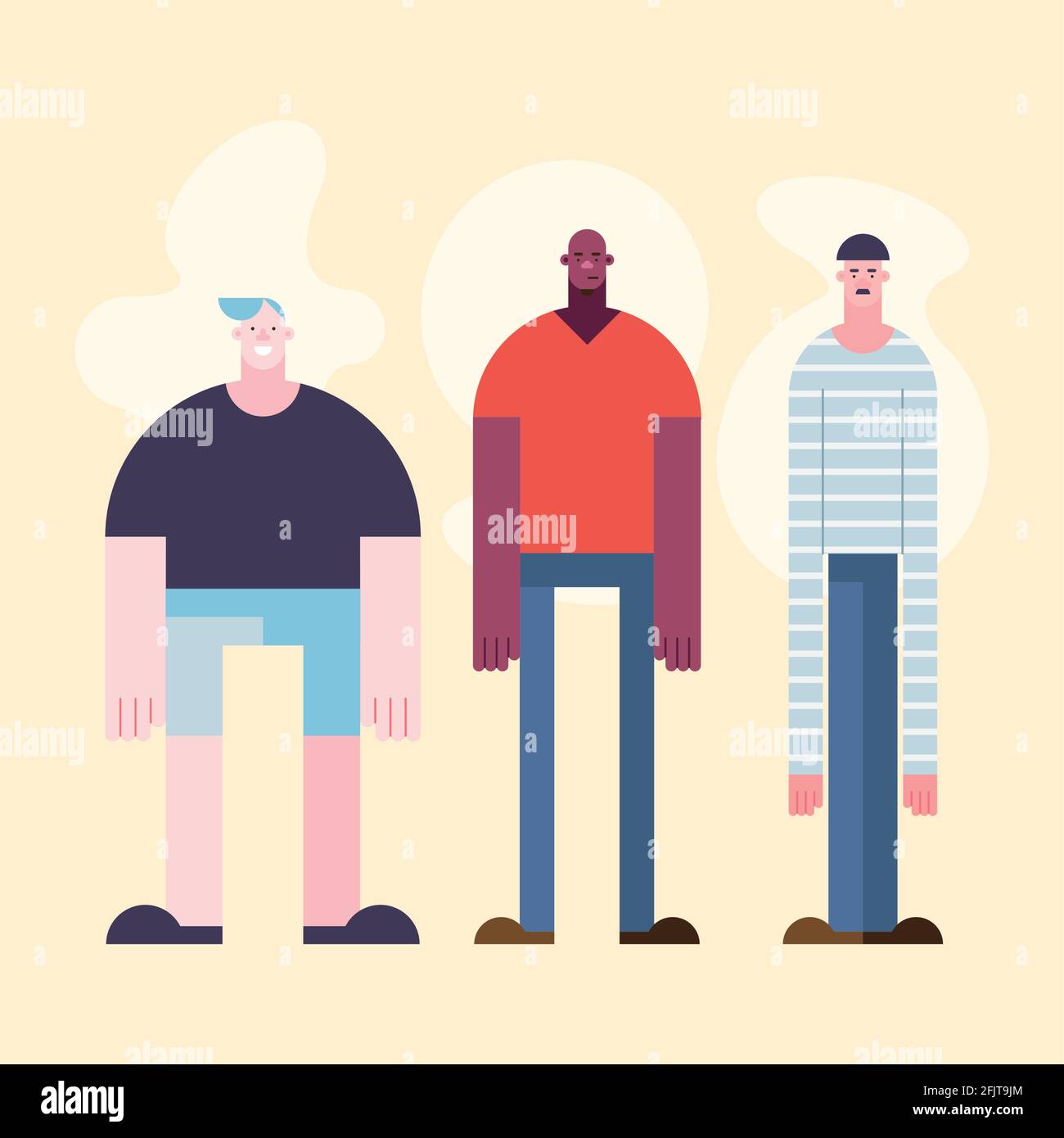three diversity people group characters Stock Vector Image & Art - Alamy