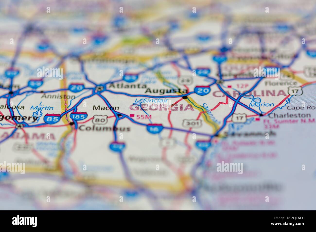 Georgia Road Map Of Usa