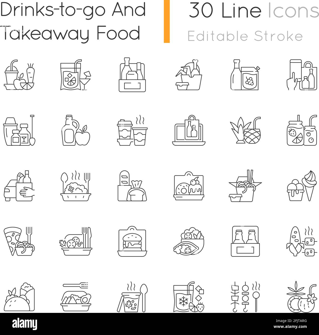 Food and drinks logo bundle hi-res stock photography and images - Alamy