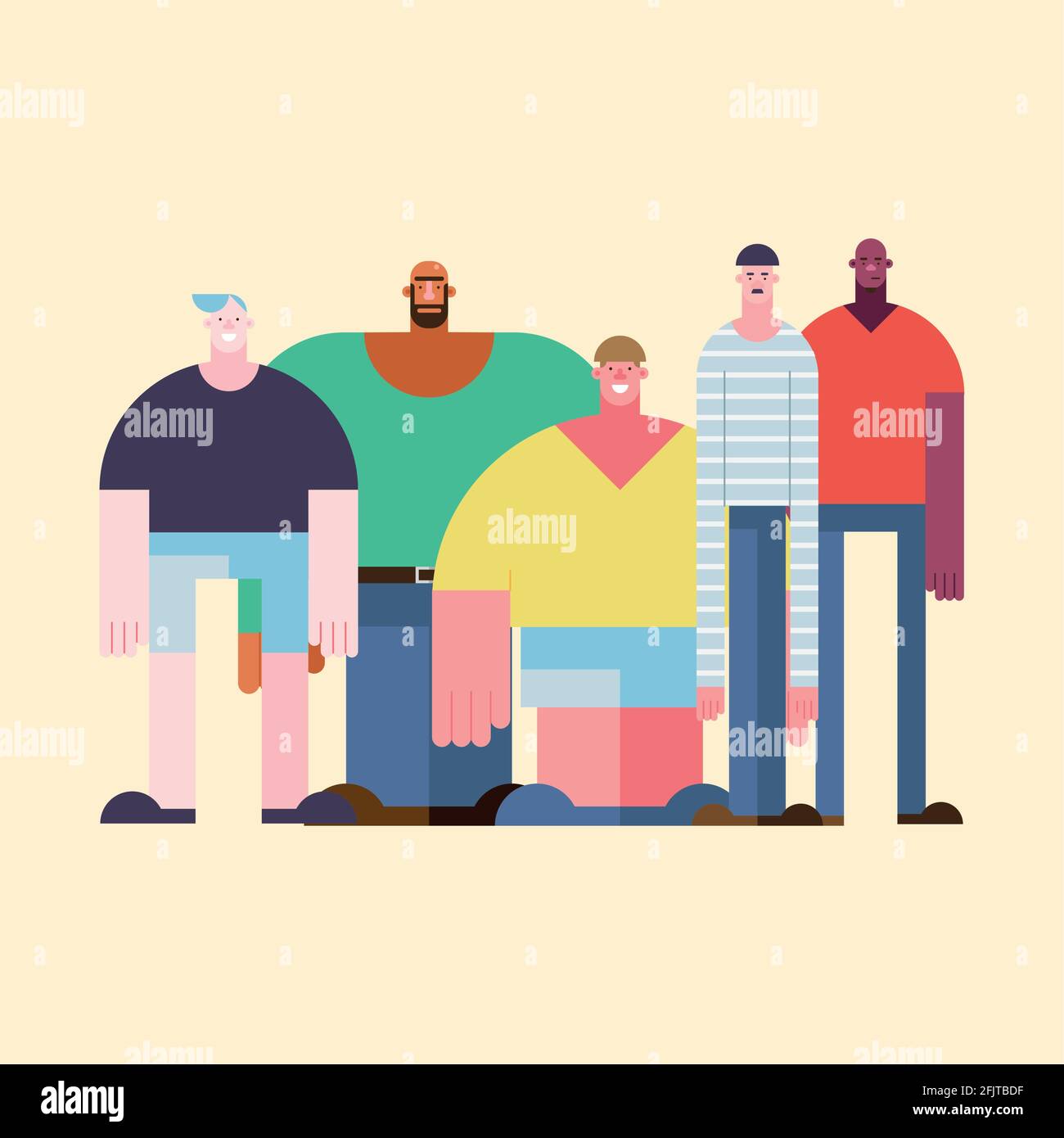 five diversity people characters Stock Vector Image & Art - Alamy