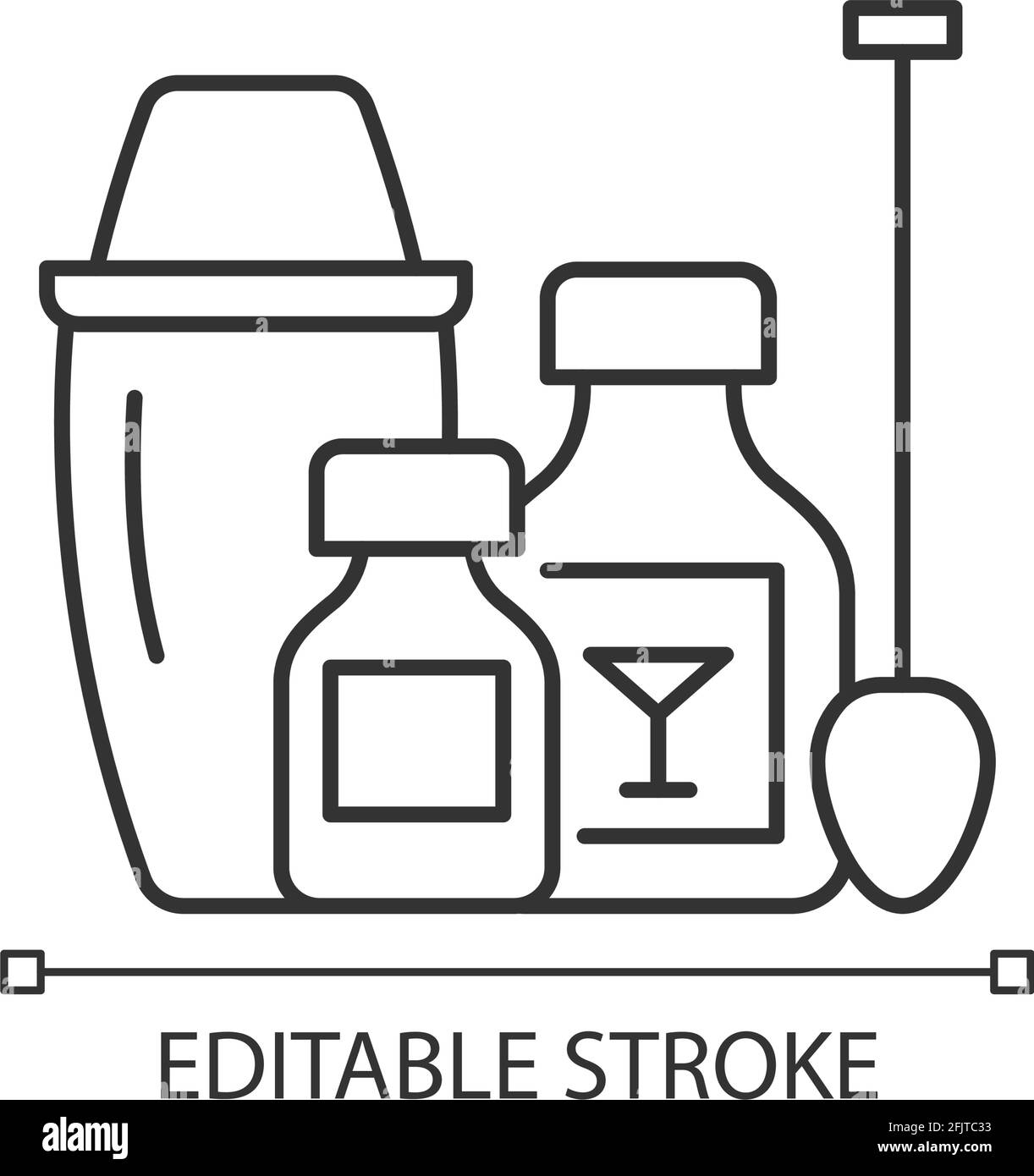 Cocktail kits linear icon Stock Vector Image & Art - Alamy