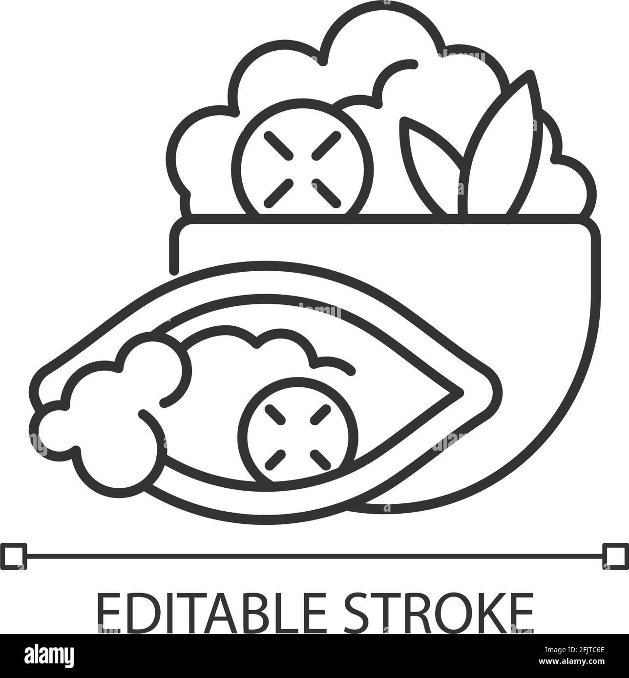 Burrito bowl linear icon Stock Vector Image & Art - Alamy