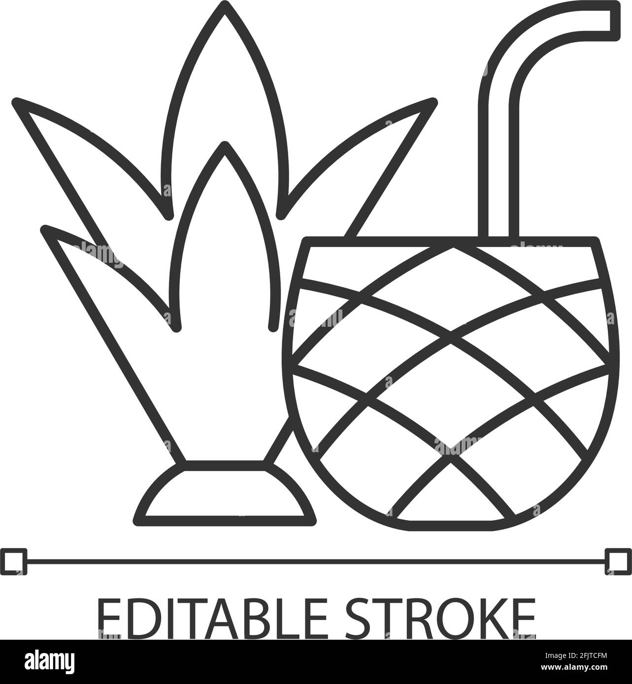 Pina colada icon Black and White Stock Photos & Images - Alamy