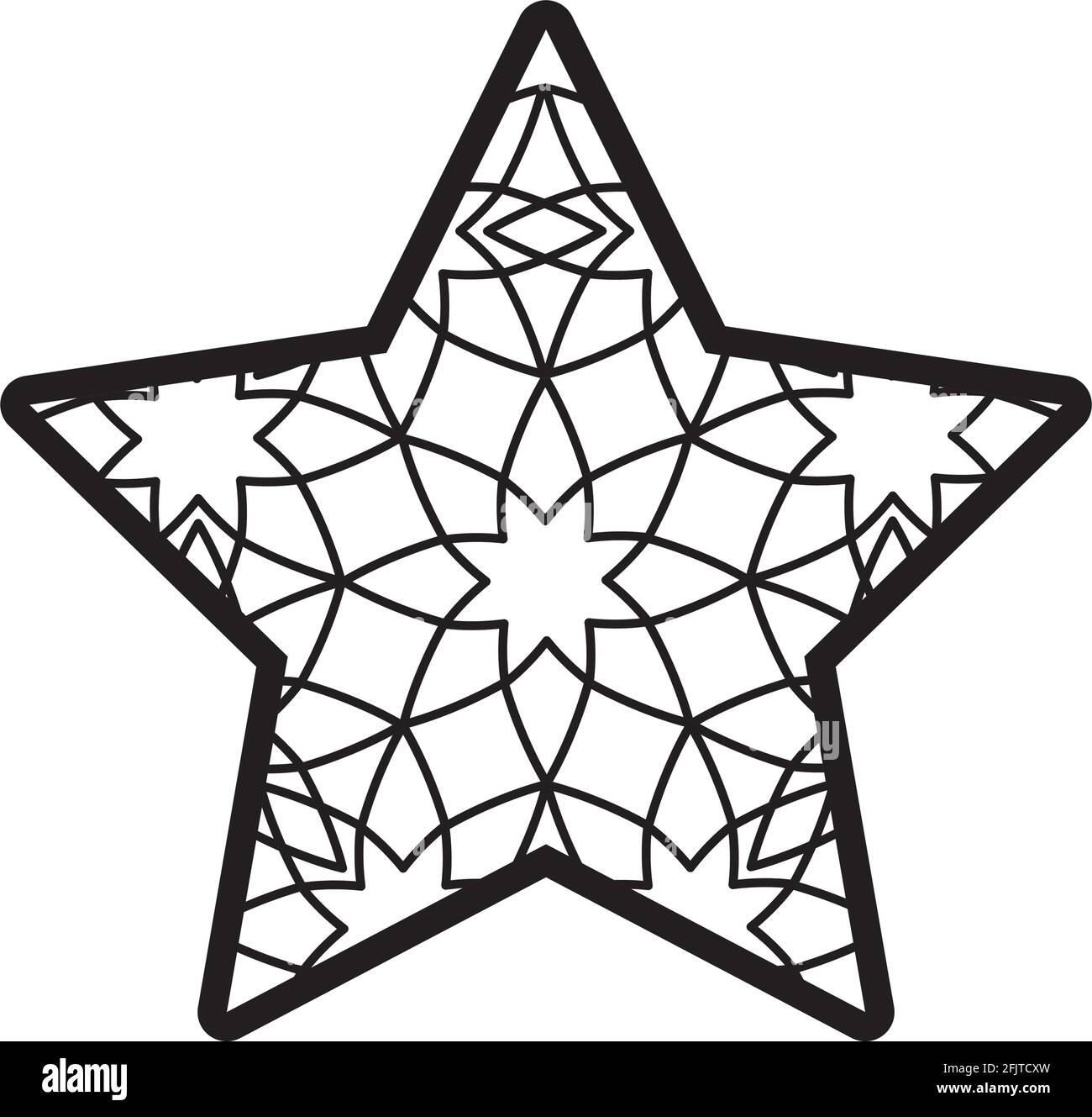 monochrome star decorative Stock Vector Image & Art - Alamy