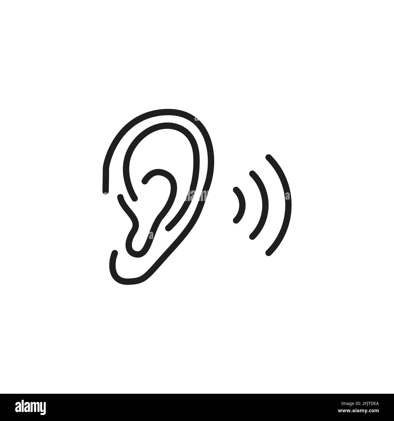 Hearing aid ear head Stock Vector Images - Alamy