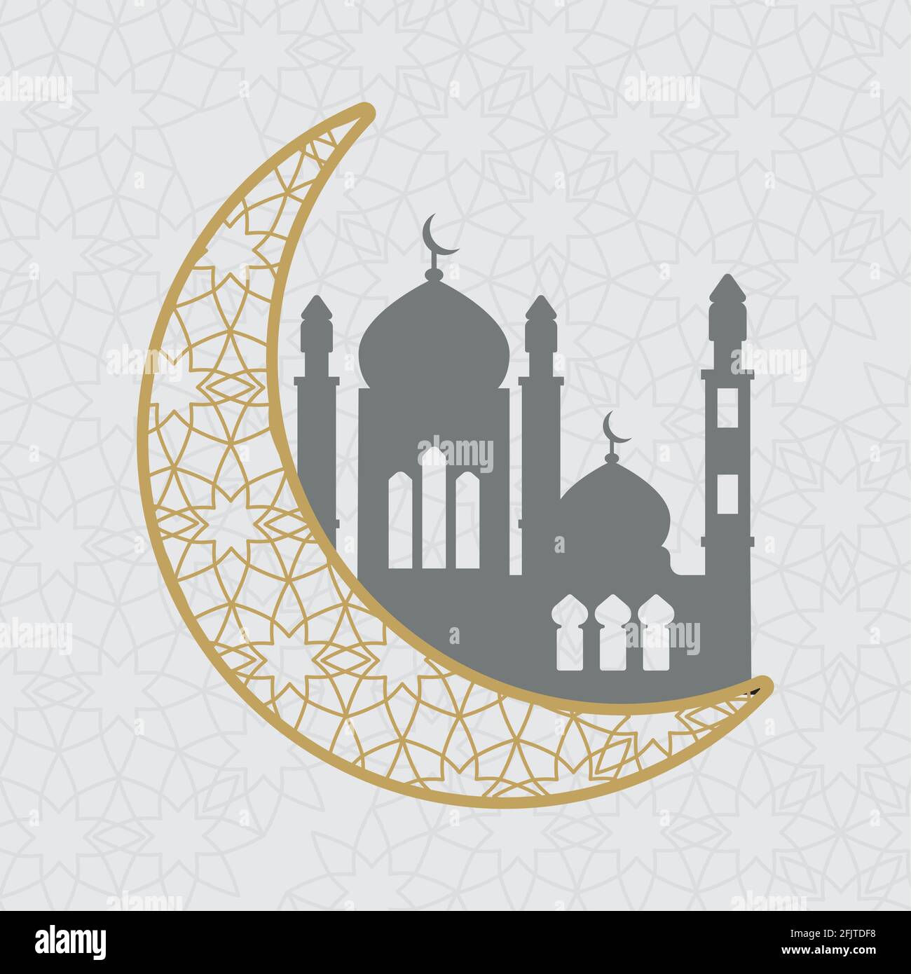 mosque in moon Stock Vector Image & Art - Alamy