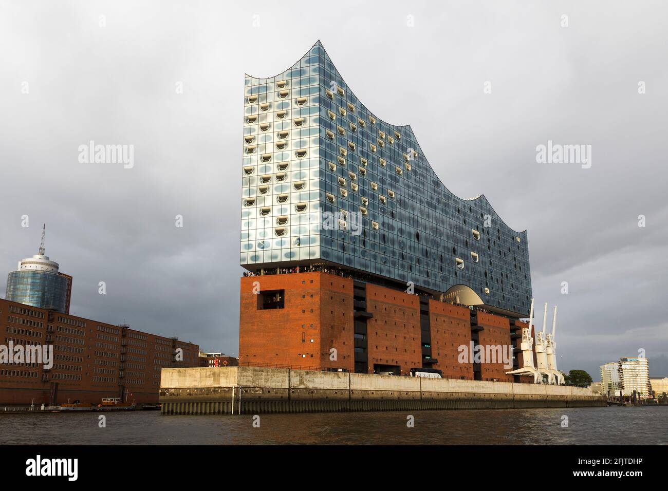 Elbe Philharmonic Hall in a cloudy day from the river Stock Photo - Alamy