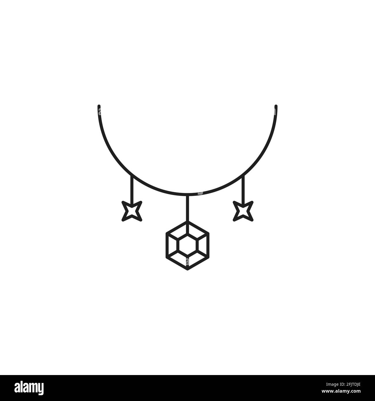 Gold chain necklace outline hi-res stock photography and images - Alamy