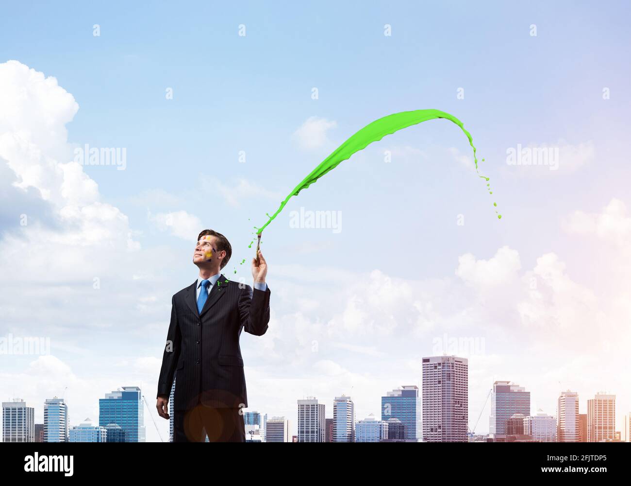 Business inspiration of young man Stock Photo - Alamy