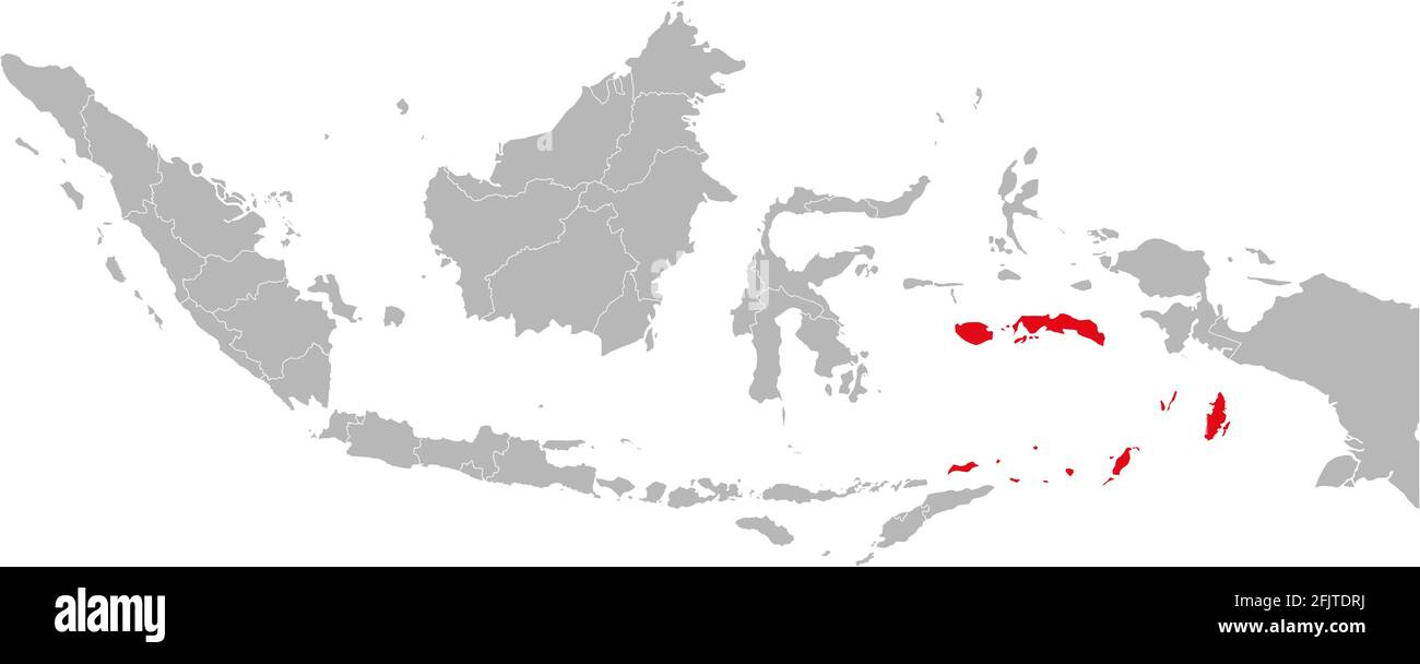 Papua barat province isolated on indonesia map. Gray background ...