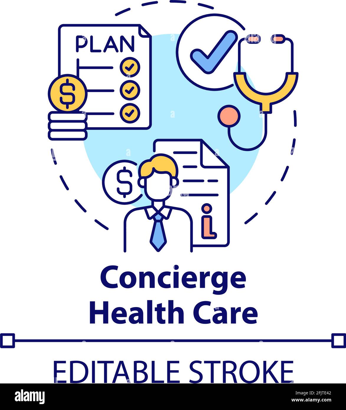 Concierge healthcare concept icon Stock Vector Image & Art - Alamy