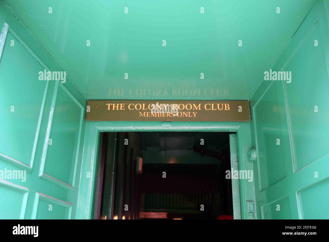 Colony room, dean st, London pic David Sandison Stock Photo - Alamy