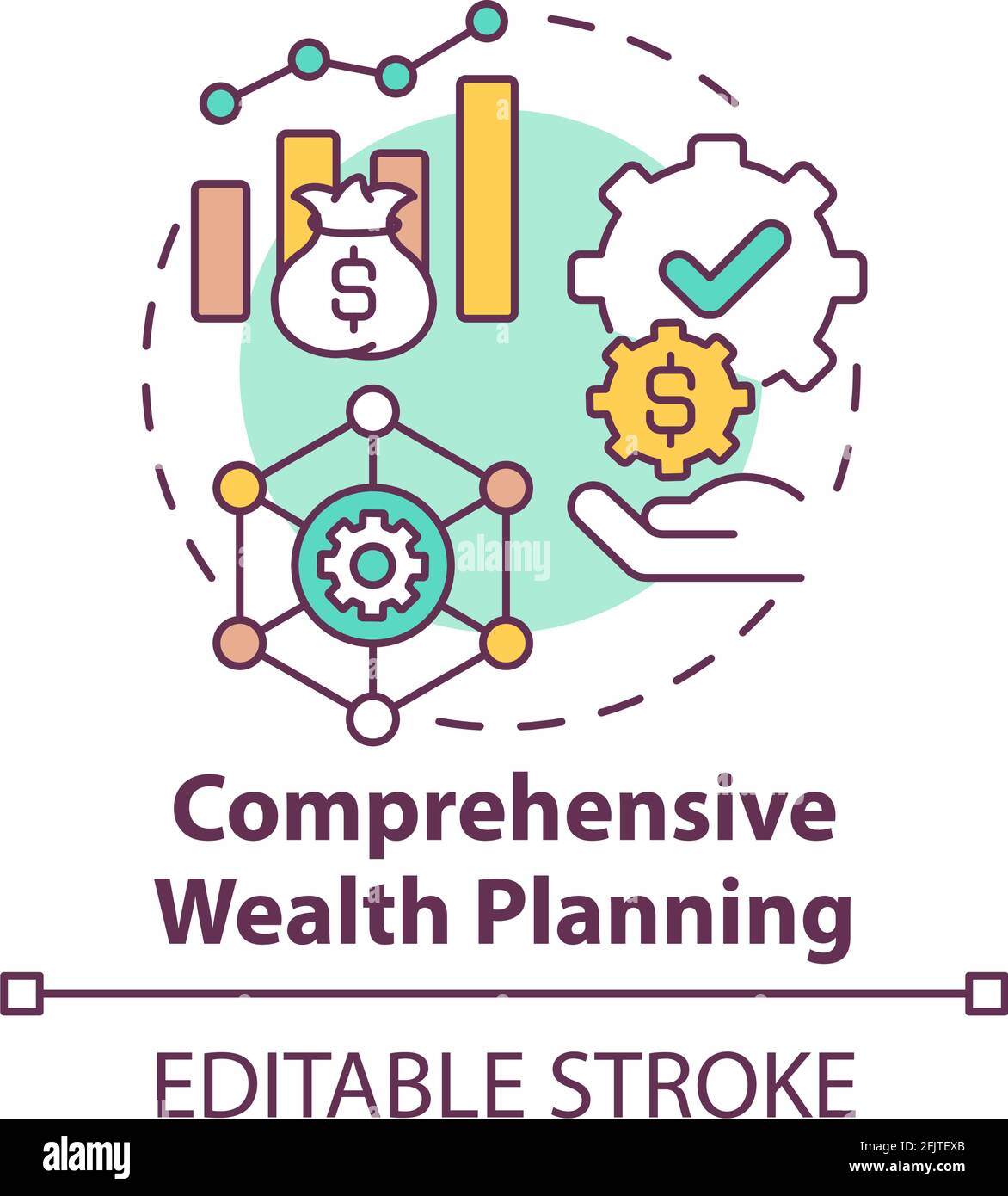Comprehensive wealth planning concept icon Stock Vector Image & Art - Alamy