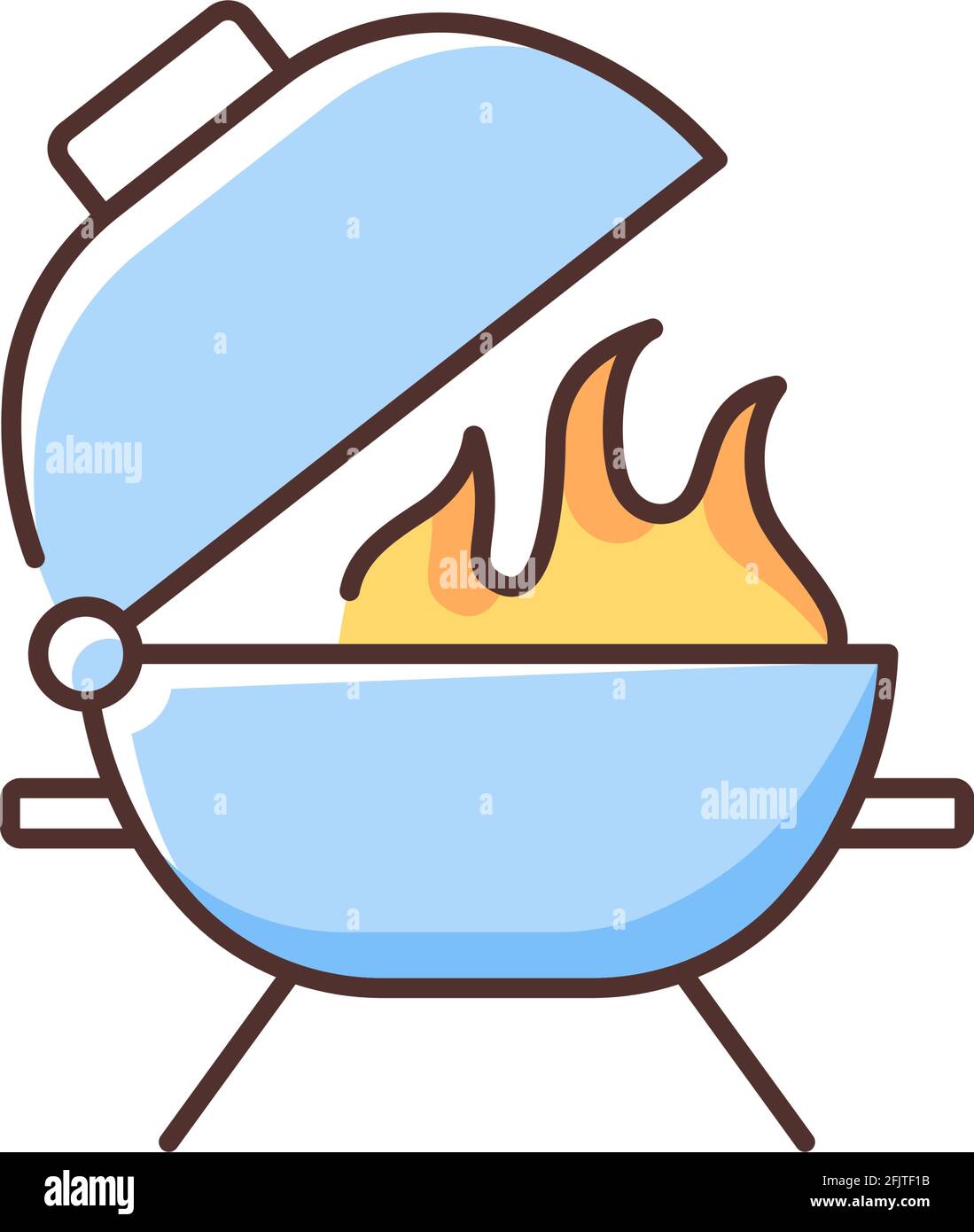 Bbq grill RGB color icon Stock Vector Image & Art - Alamy