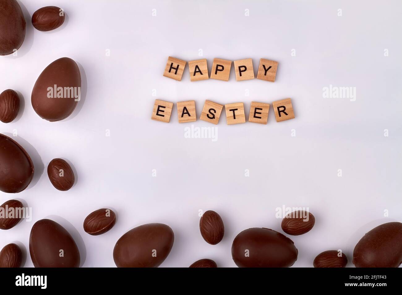 Happy easter wish made of wooden letters Stock Photo - Alamy