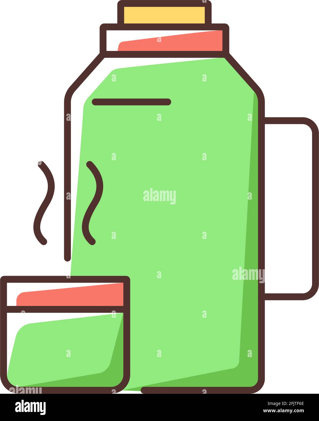 Bottle cup water color icon Stock Vector Images - Alamy