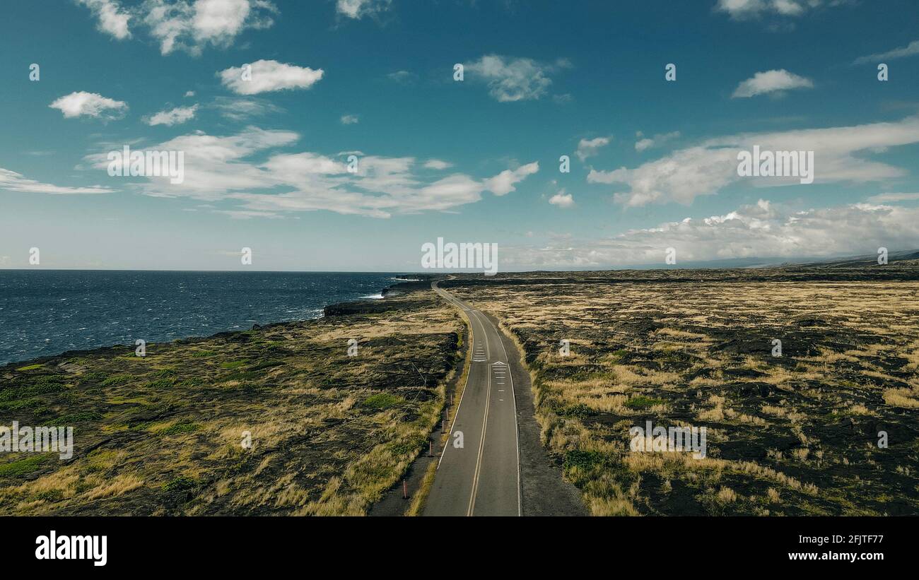 aerial view of Hawaiian Volcanoes National Park. High quality photo ...