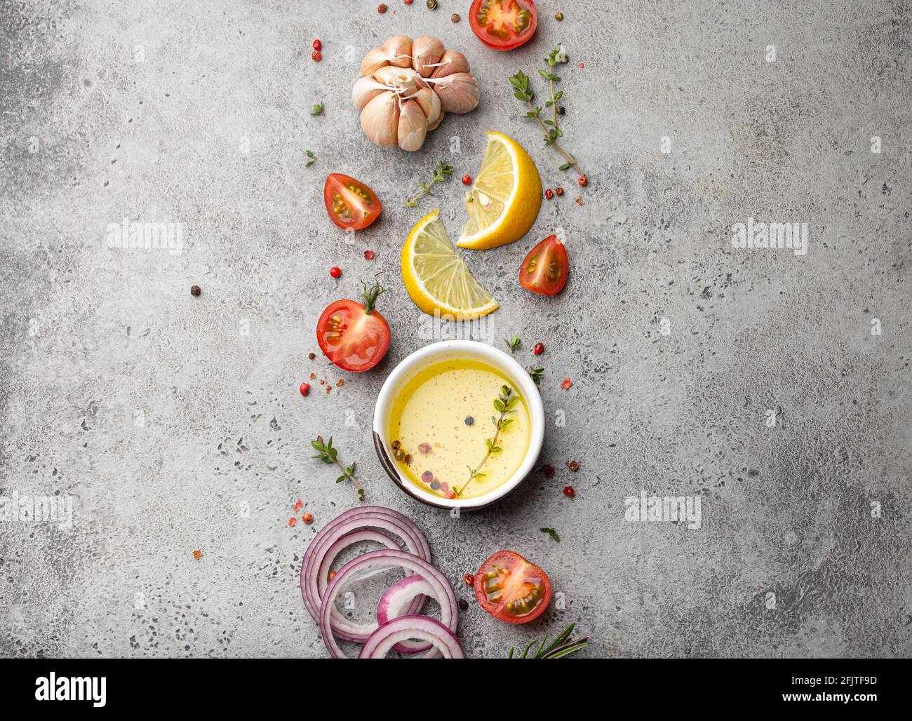 Food cooking healthy ingredients from above Stock Photo - Alamy