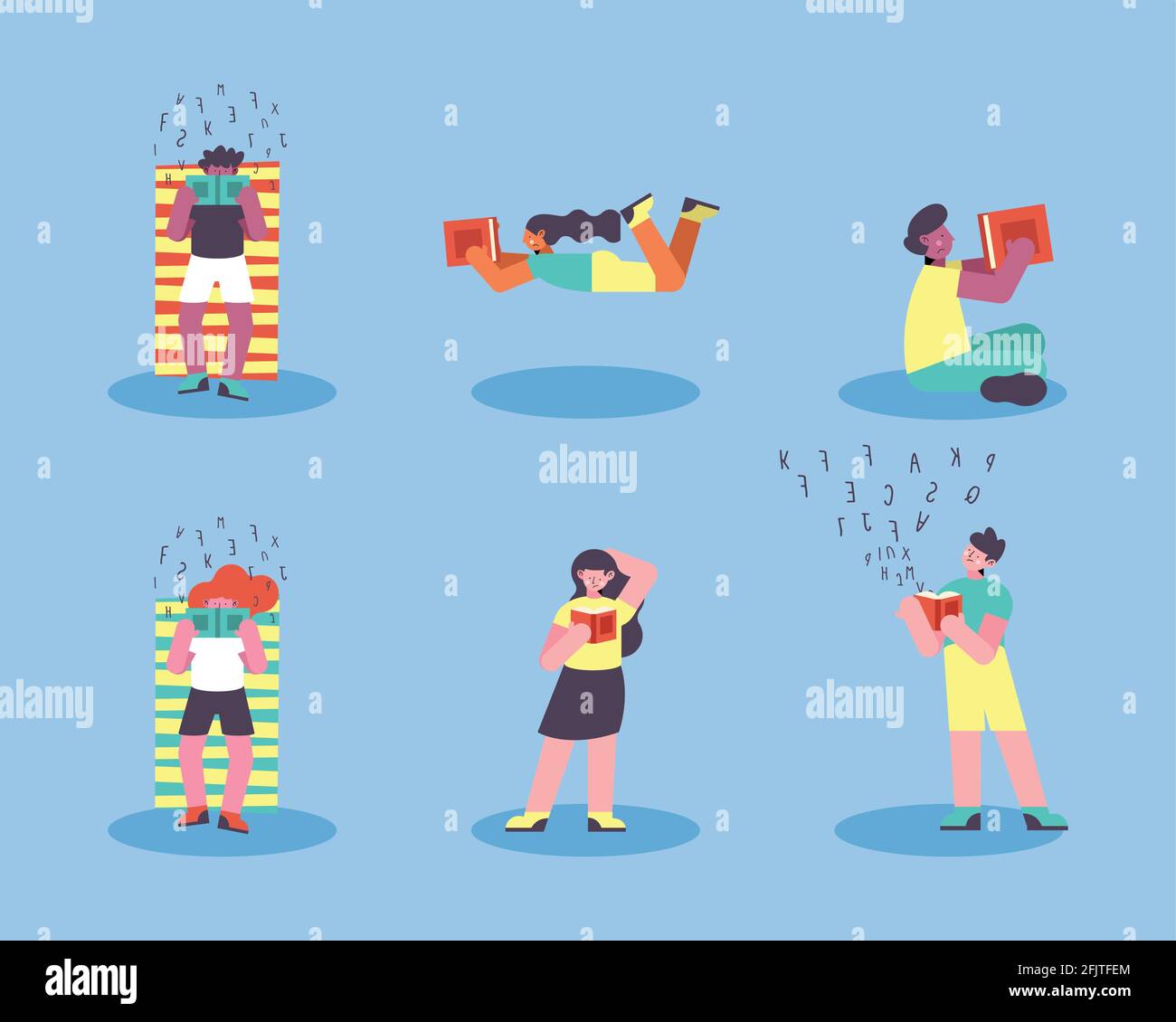 six persons suffering dyslexia characters Stock Vector Image & Art - Alamy