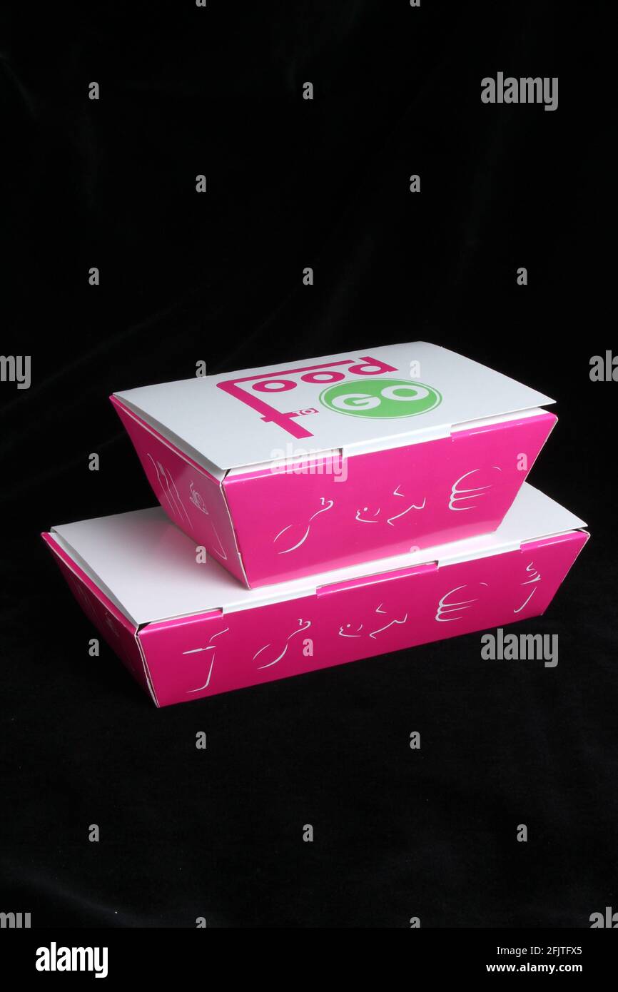 Fast food and drink containers. 100% Bio-degradable Stock Photo - Alamy