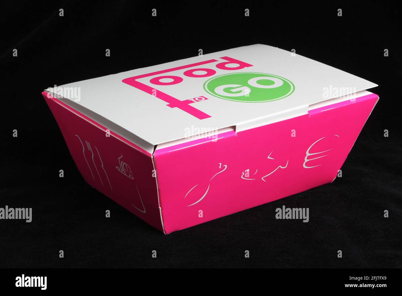 Fast food and drink containers. 100% Bio-degradable Stock Photo - Alamy